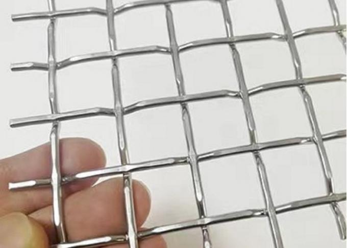 Stainless Steel Panels 15mm Lock Crimp Wire Mesh 2x2 Plain Weave